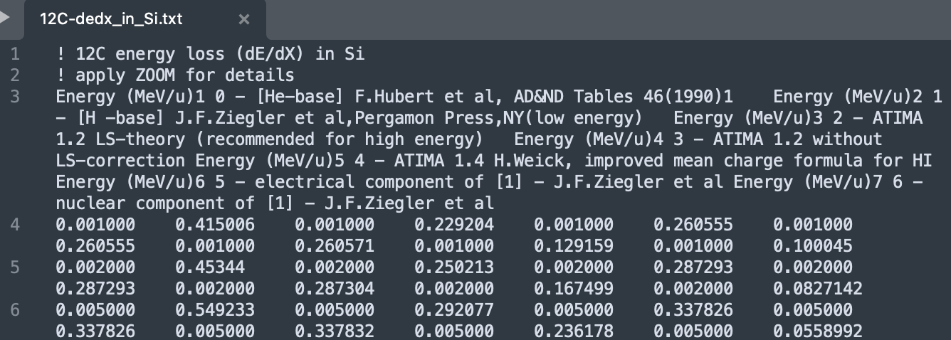 LISE_eloss_calculation